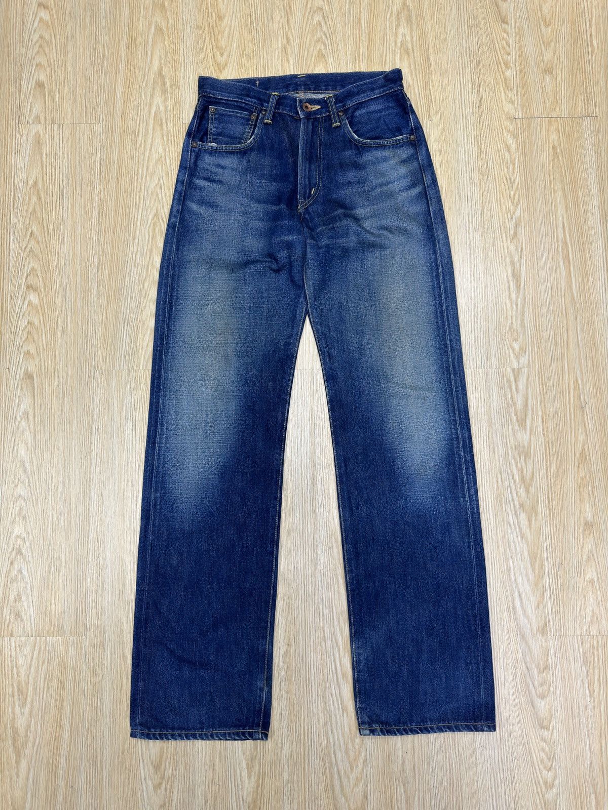 Edwin VINTAGE 80s EDWIN 505X SELVEDGE ORANGE TAG DENIM (J687) | Grailed