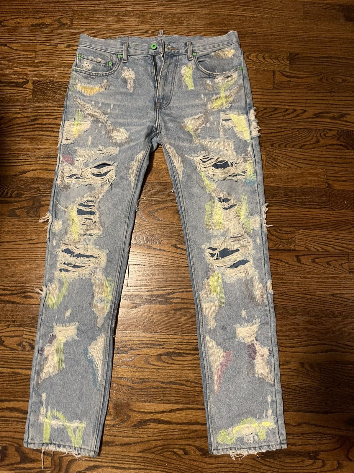 Vlone Endless Denim Jeans | Grailed