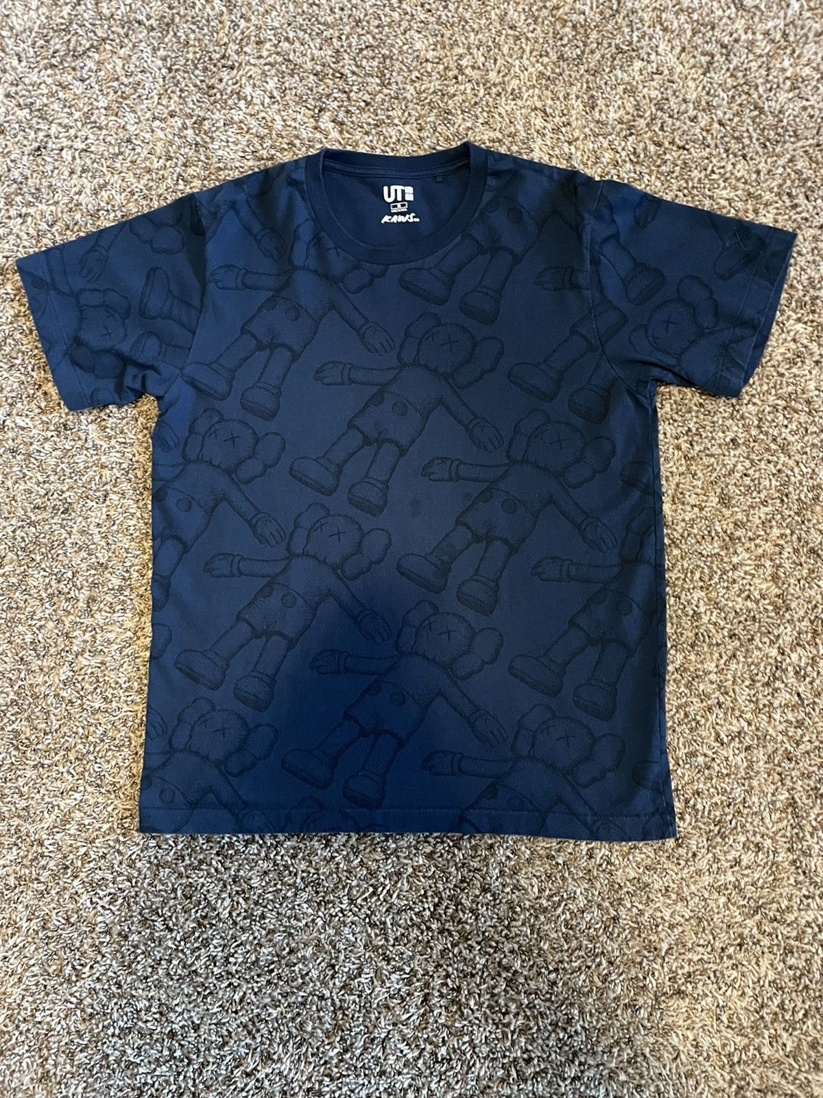 Kaws × Uniqlo Kaws Mascot Monogram shirt | Grailed