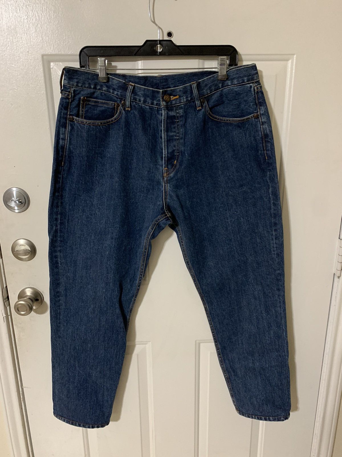 Steven Alan Button Fly Cropped denim jeans | Grailed