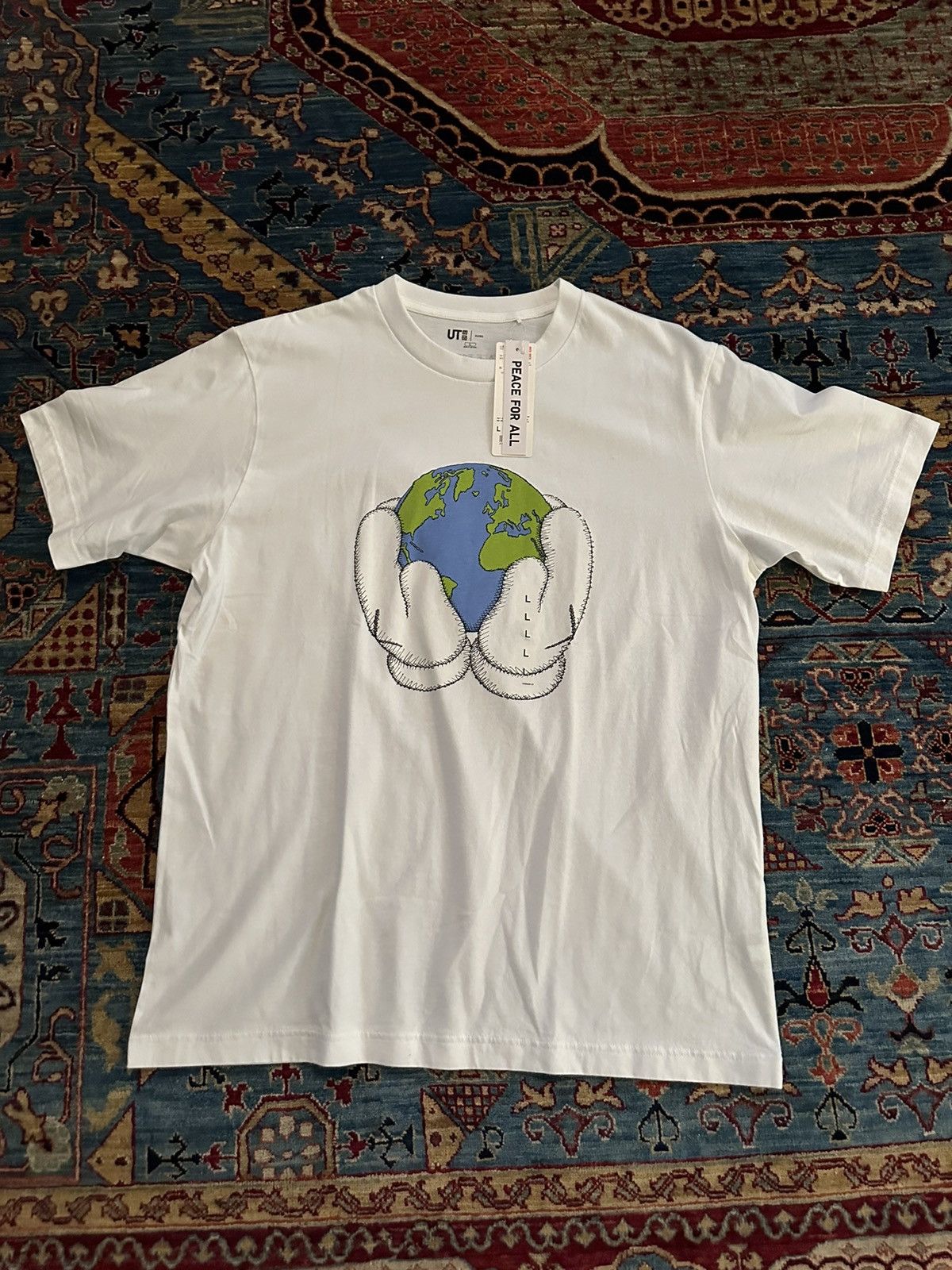 Uniqlo Kaws peace for all tee shirt | Grailed