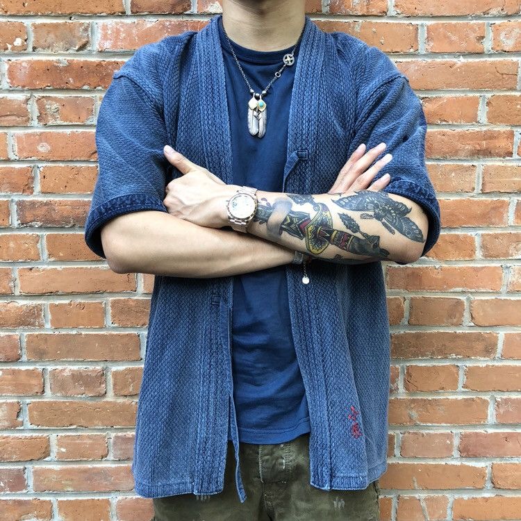 Japanese Brand × Kimono Japan Dragon Indigo Kimono Kendo Style | Grailed