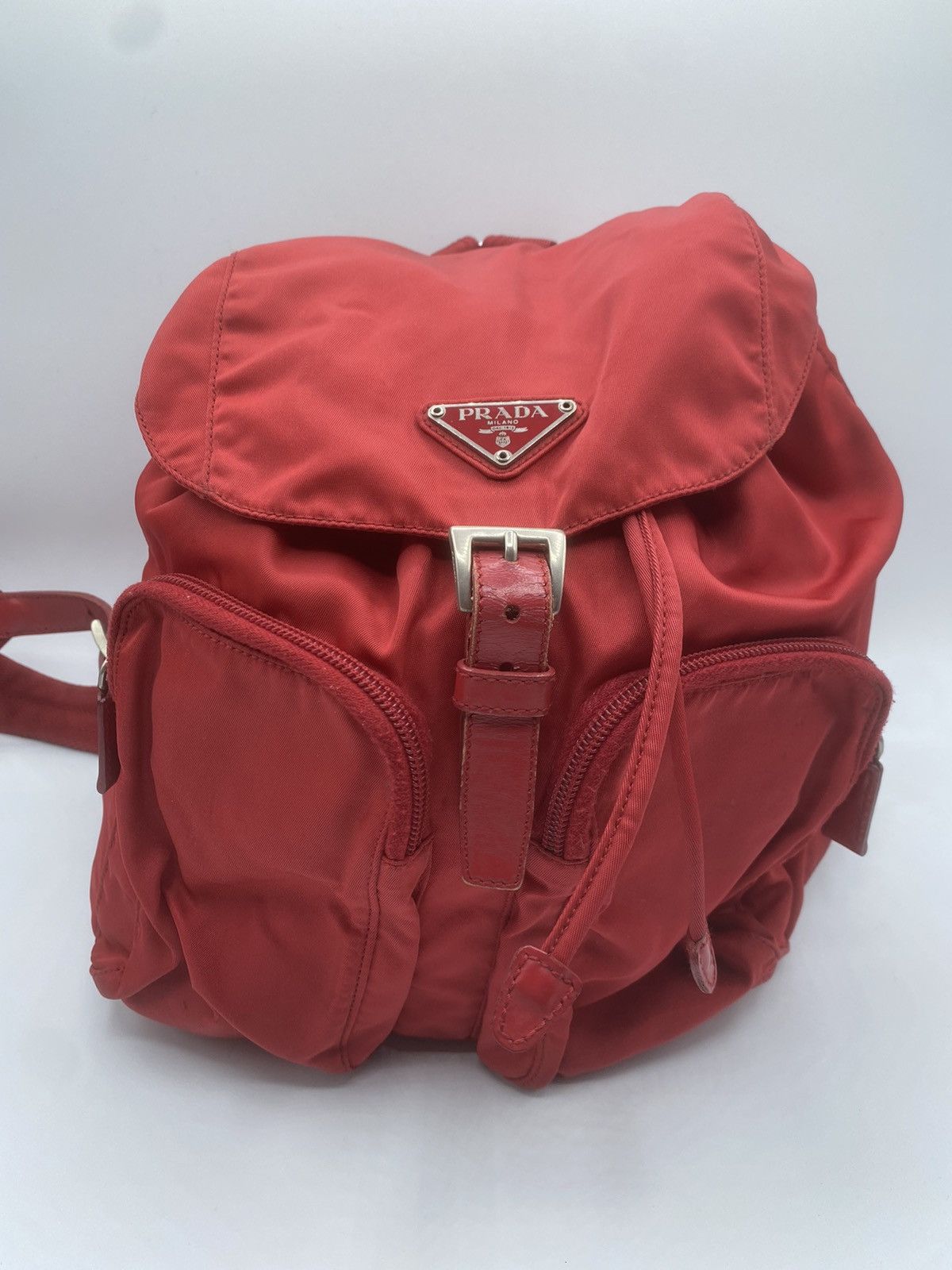Prada Prada Red Nylon Backpack | Grailed