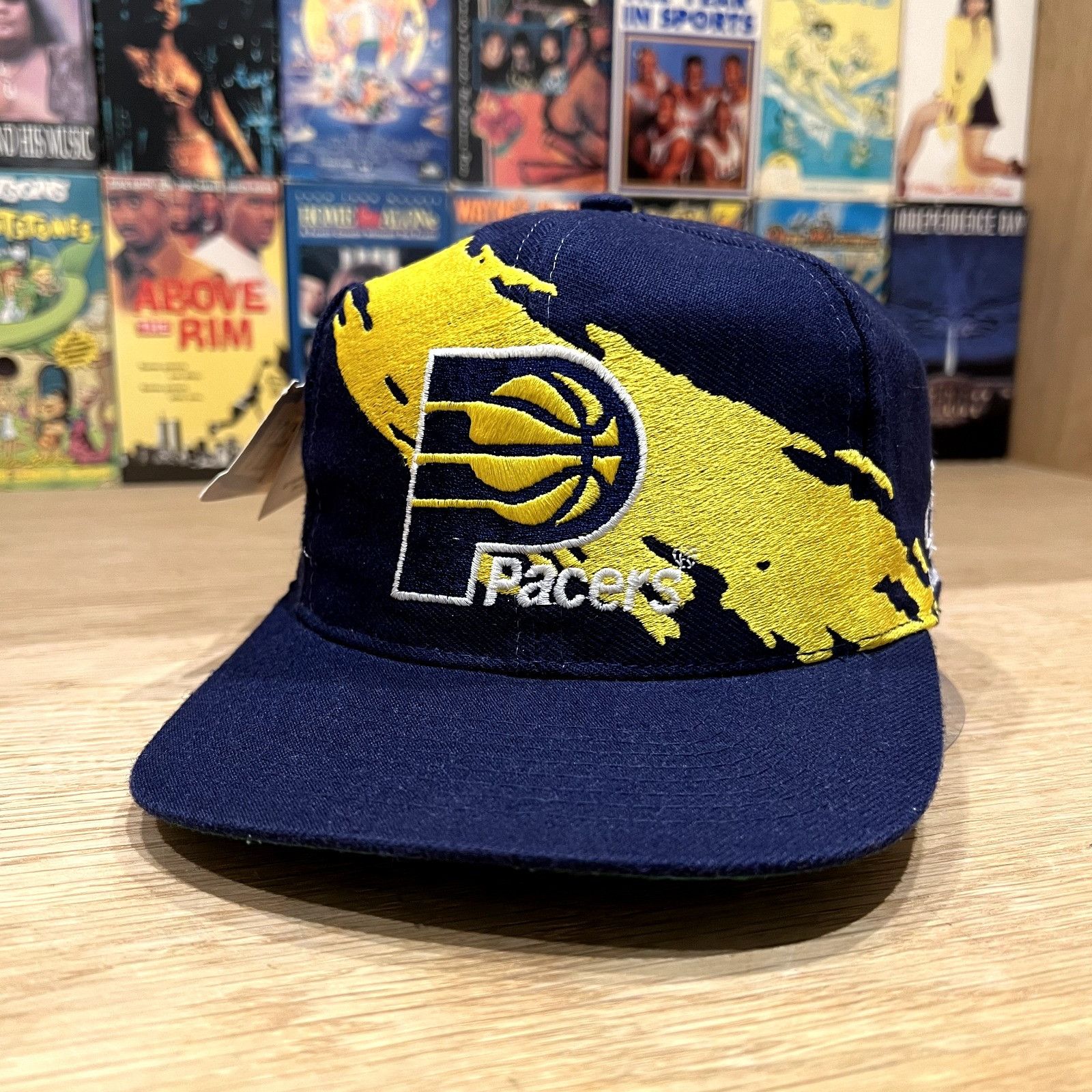Vintage Vintage Deadstock Indiana Pacers Splash Snapback Hat Cap 90s ...