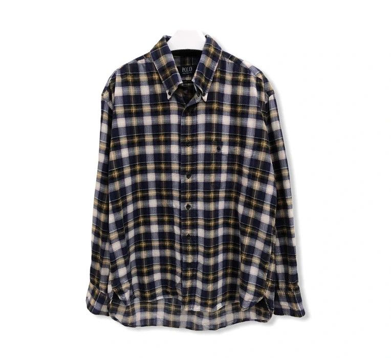 Flannel × Streetwear × Vintage Vintage Polo British Plaid Tartan ...