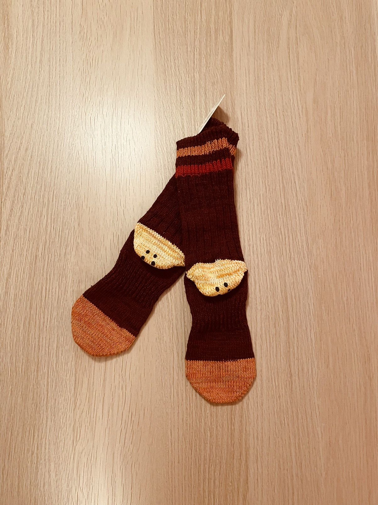 Kapital Kapital New Burgundy Smiley Socks | Grailed