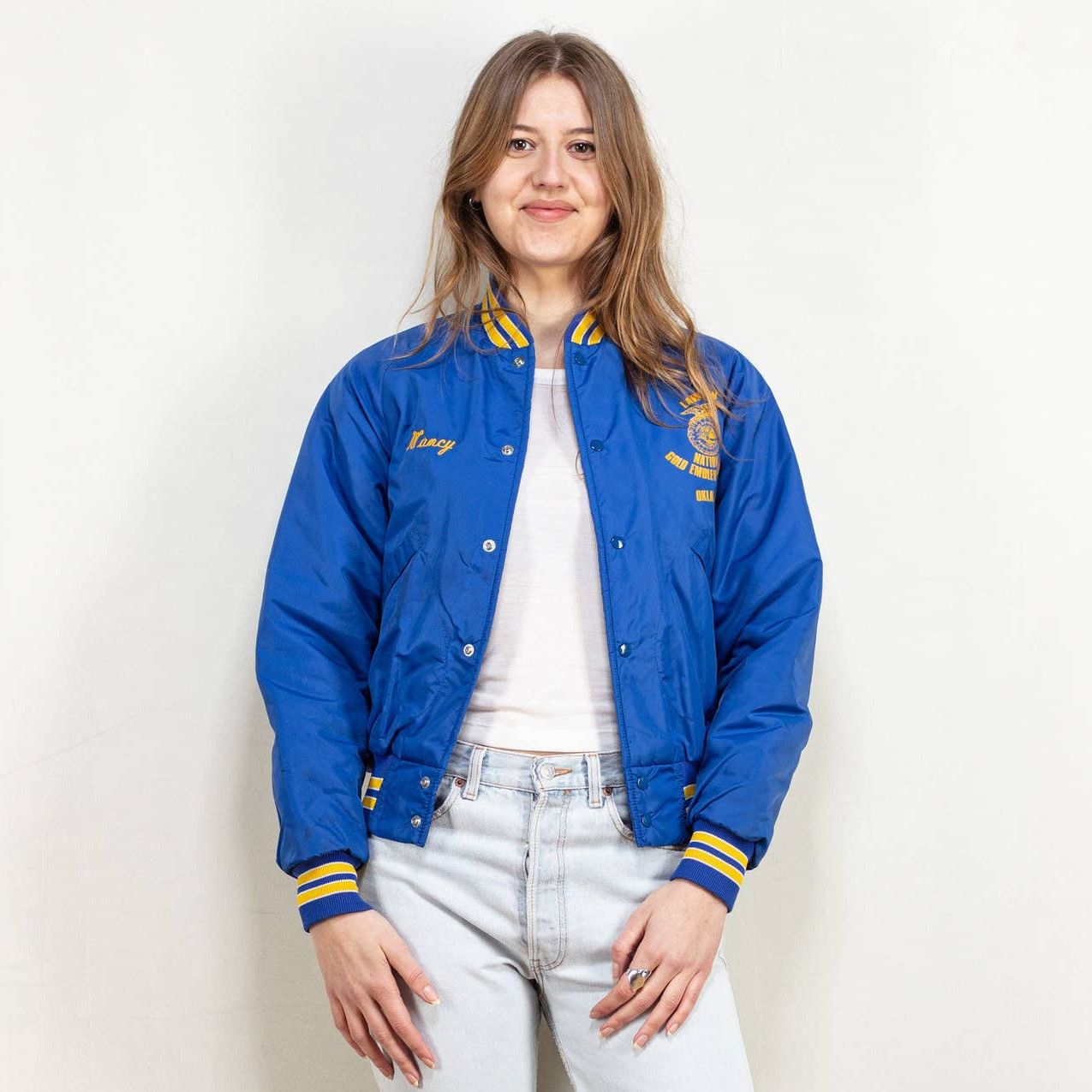 Streetwear × Vintage Vintage 70's Women Insulated Varsity Jacket in ...