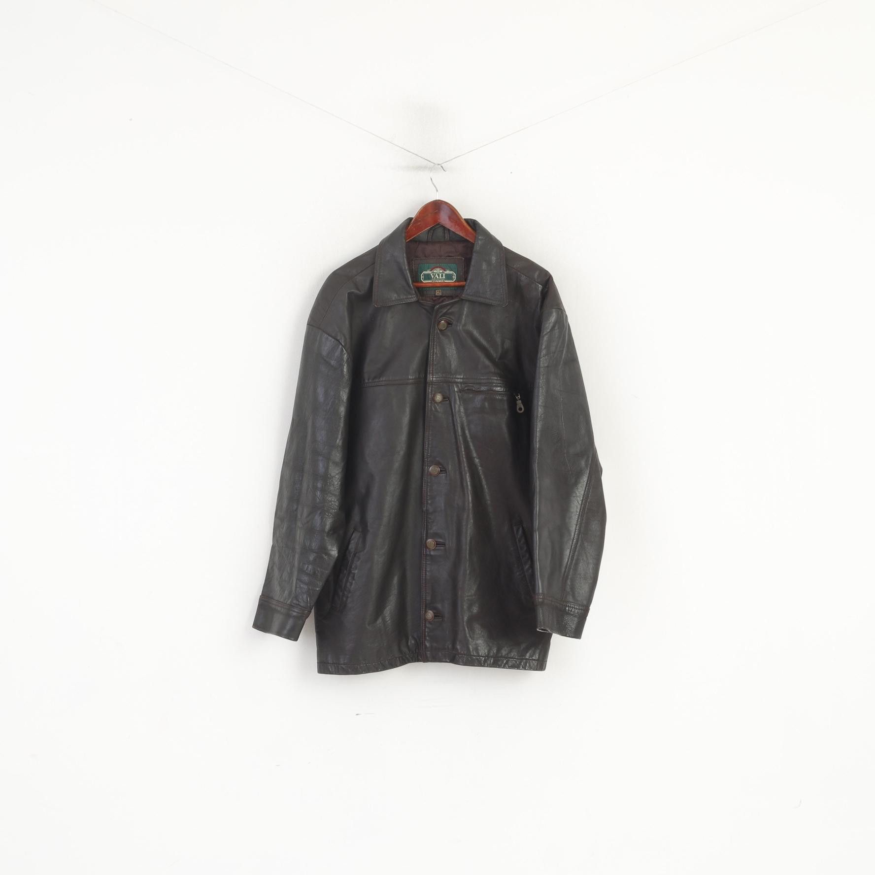Genuine Leather × Vintage The Vali London Men XL Jacket Dark Brown ...