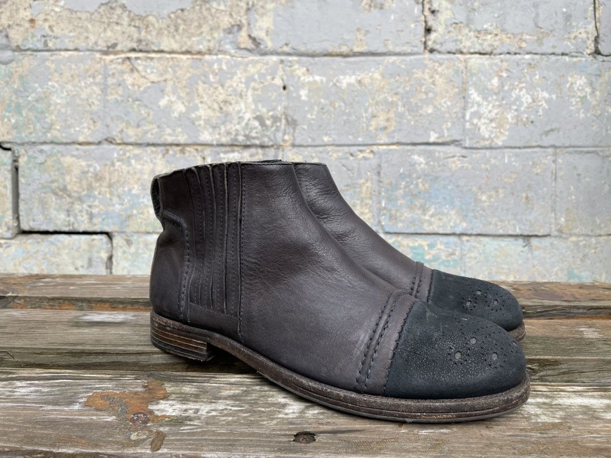 Moma MOMA Black Avant Garde Leather Ankle Boots Made in Italy | Grailed