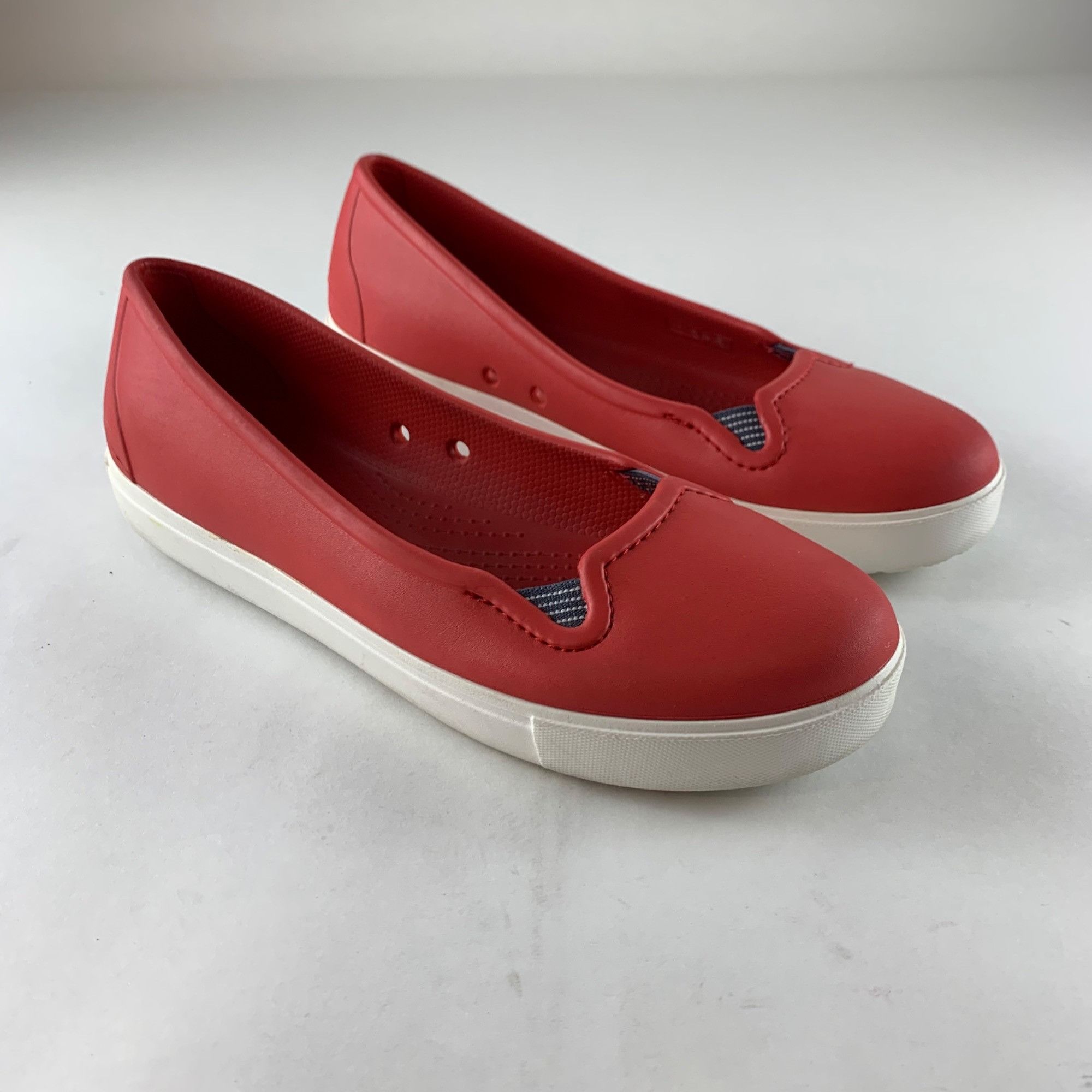 Crocs Crocs Shoes Red Dual Comfort Citilane Slip On Ballet Flats 9 ...