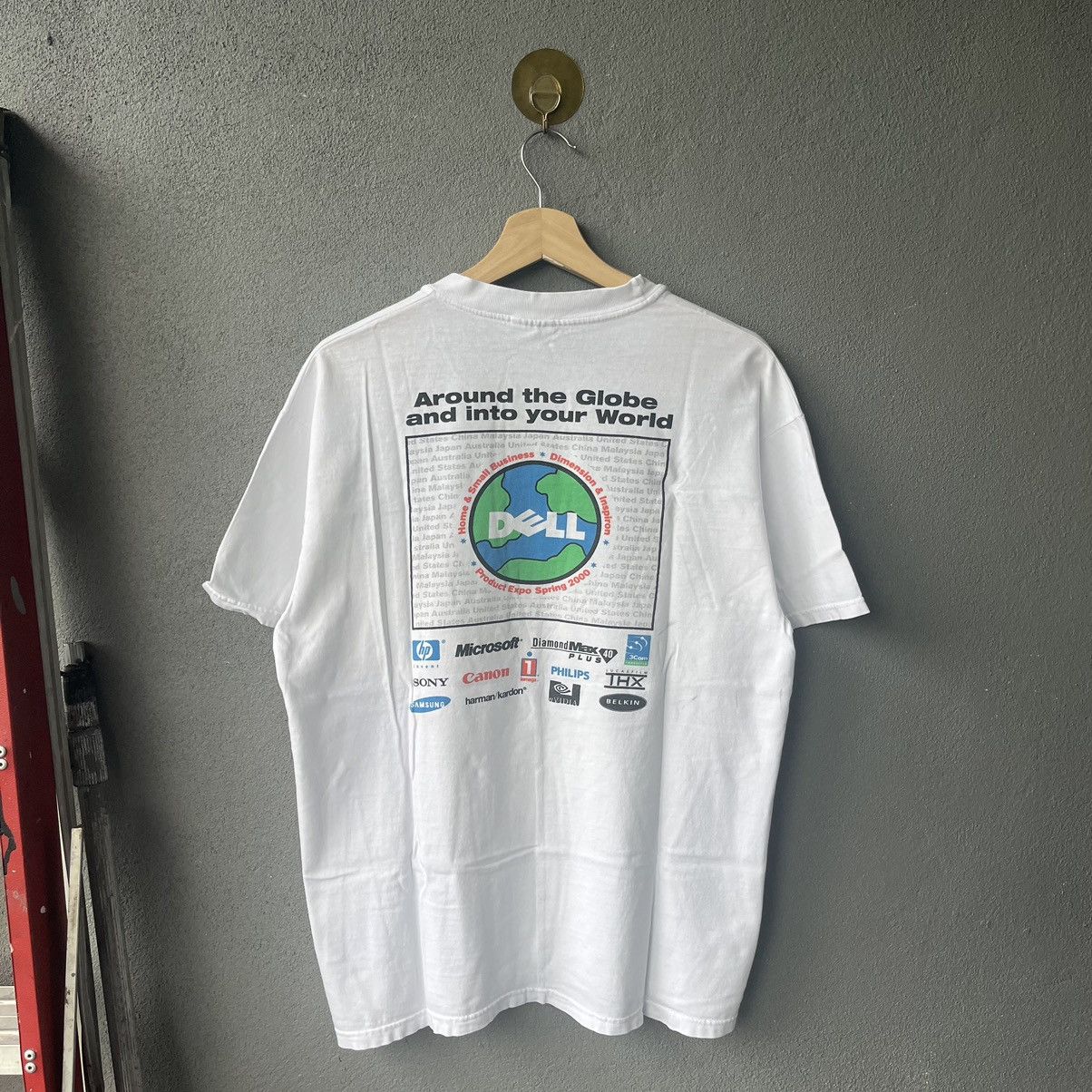 Hanes × Microsoft × Vintage (L) Vintage DELL Expo HSB World Tour White ...