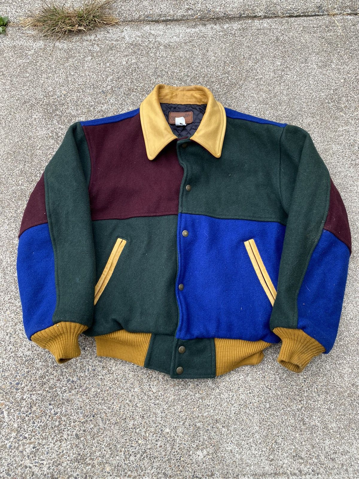 Vintage × Wrangler Vintage Wrangler Multicolor Varsity Jacket | Grailed