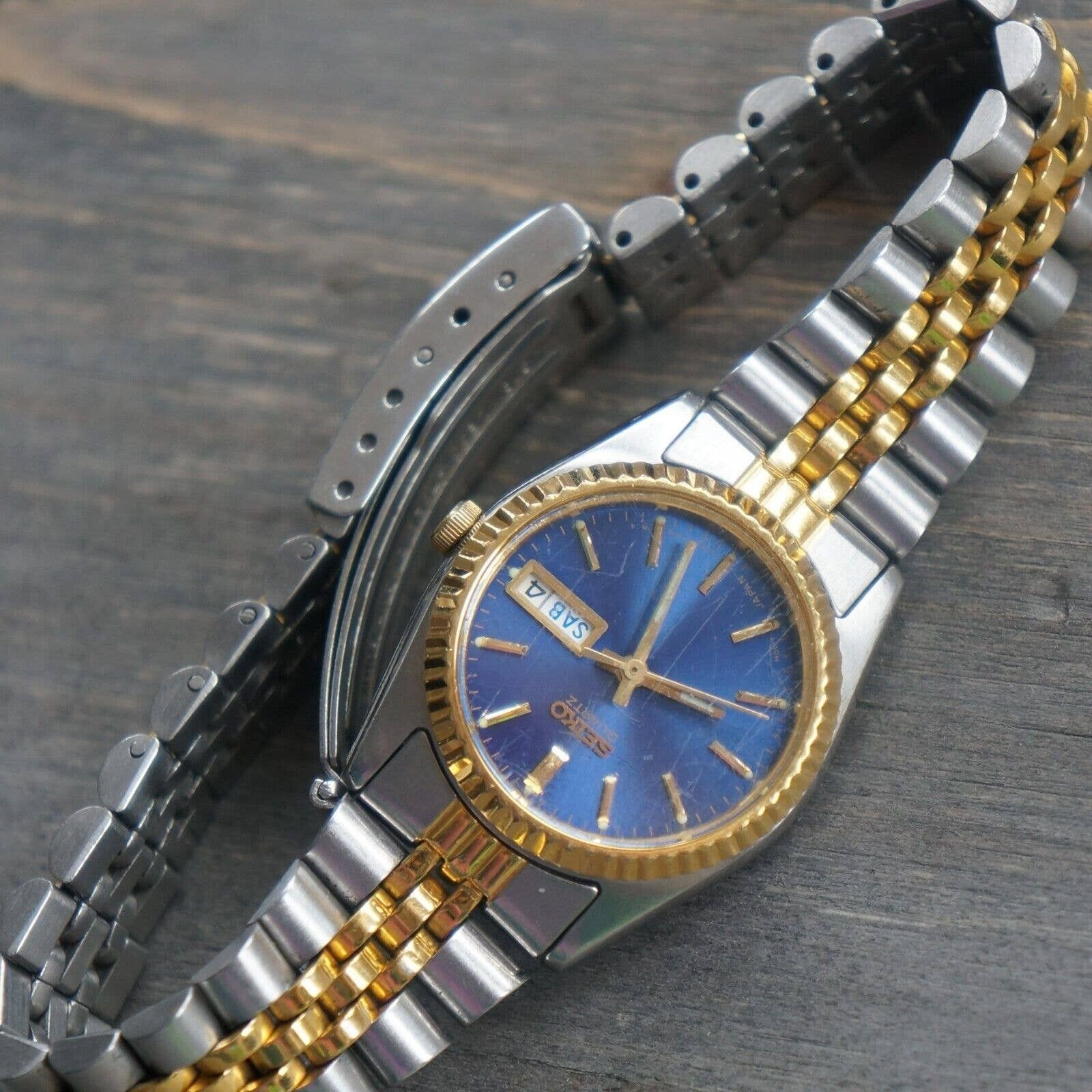 Seiko Vintage Seiko 7N83-0041 Women's Watch Stainless Steel Blue | Grailed