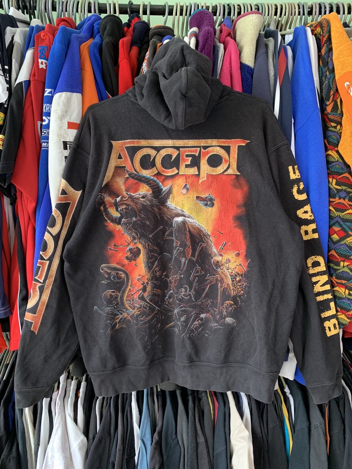 Band Tees × Rock Band × Vintage VINTAGE ACCEPT BLIND RAGE ZIP HOODIE ...