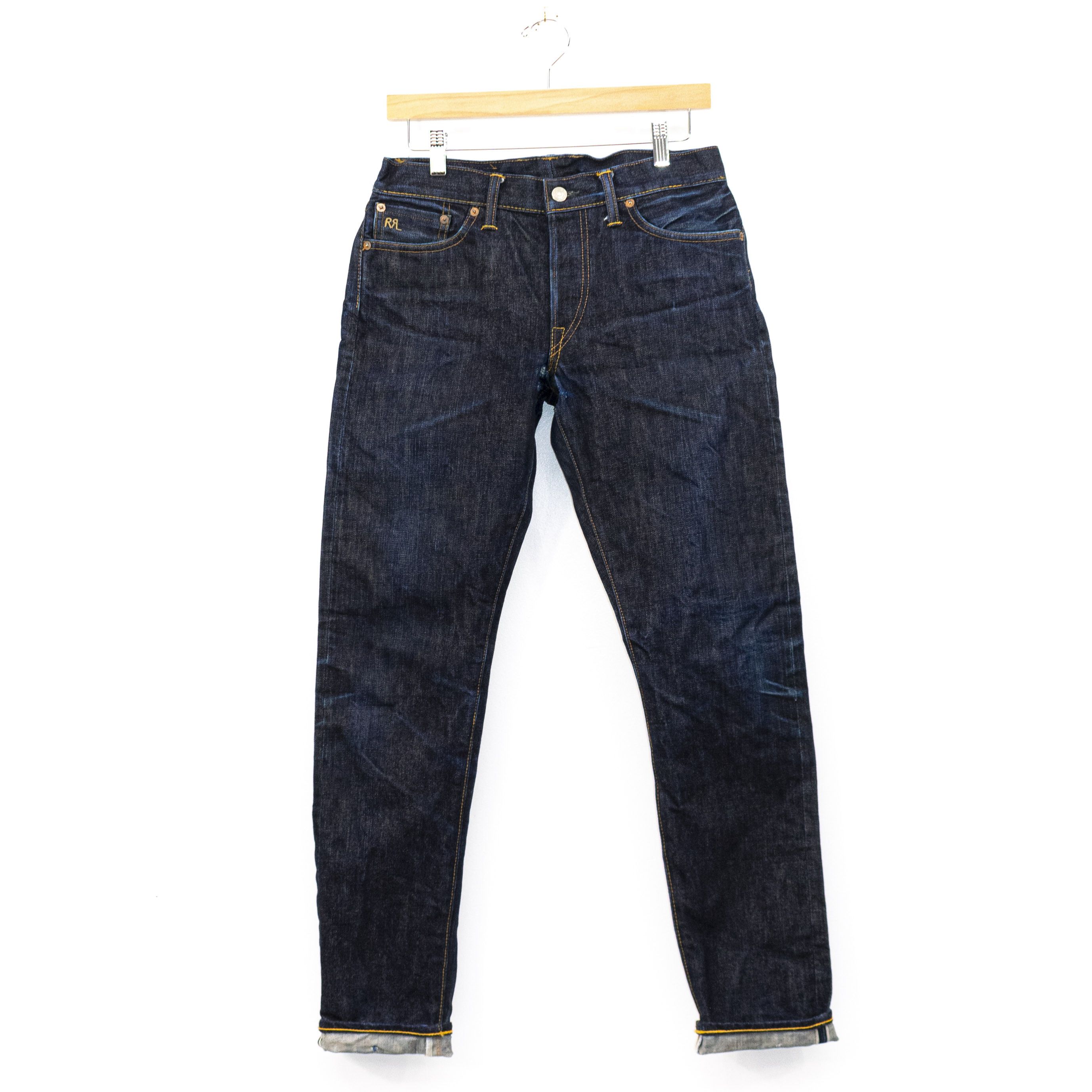 Vintage Ralph Lauren RRL Slim Fit Japan Woven Selvedge Denim Jeans ...