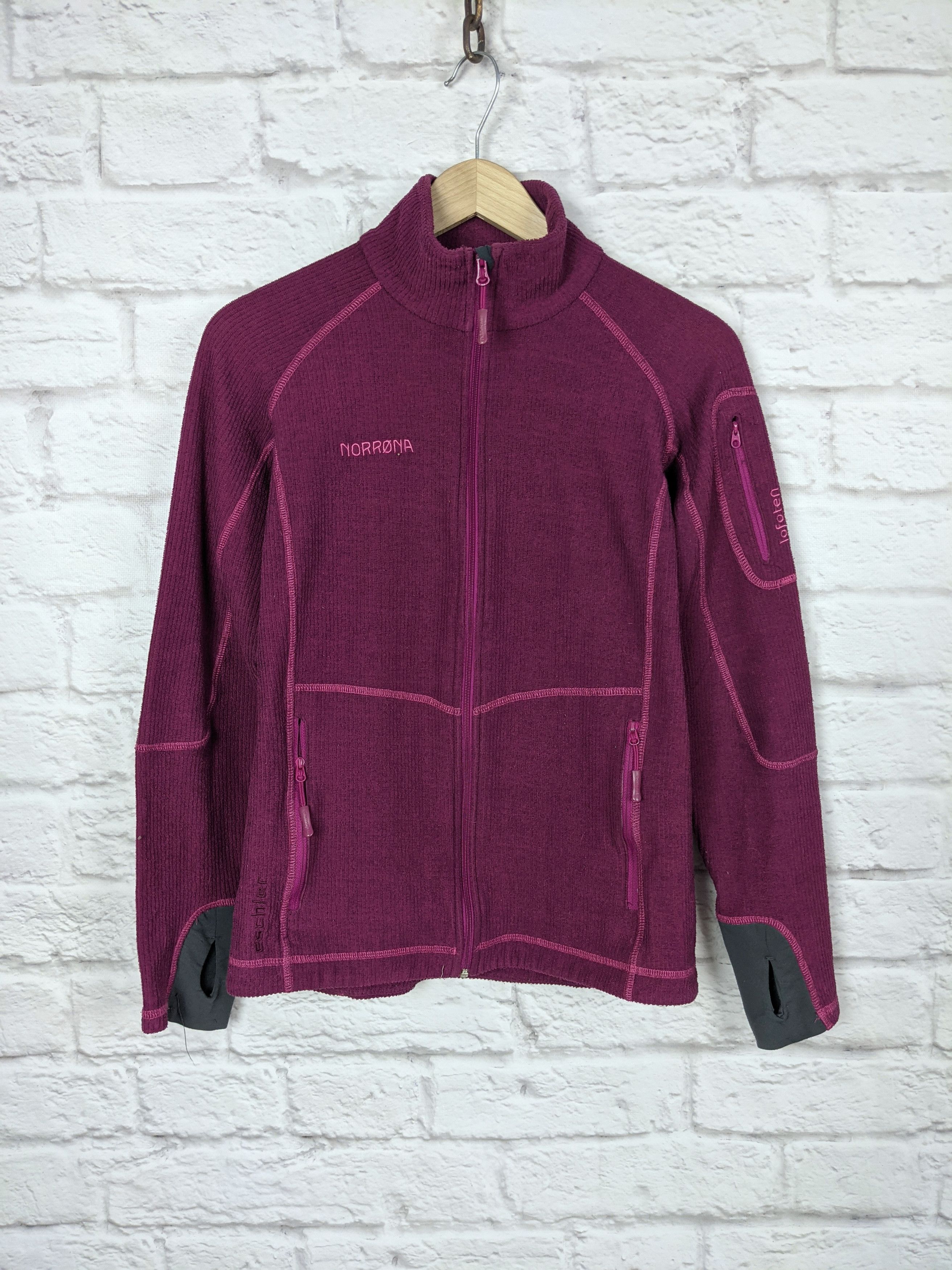 Norrona Norrona fleece purple wmns big logo | Grailed