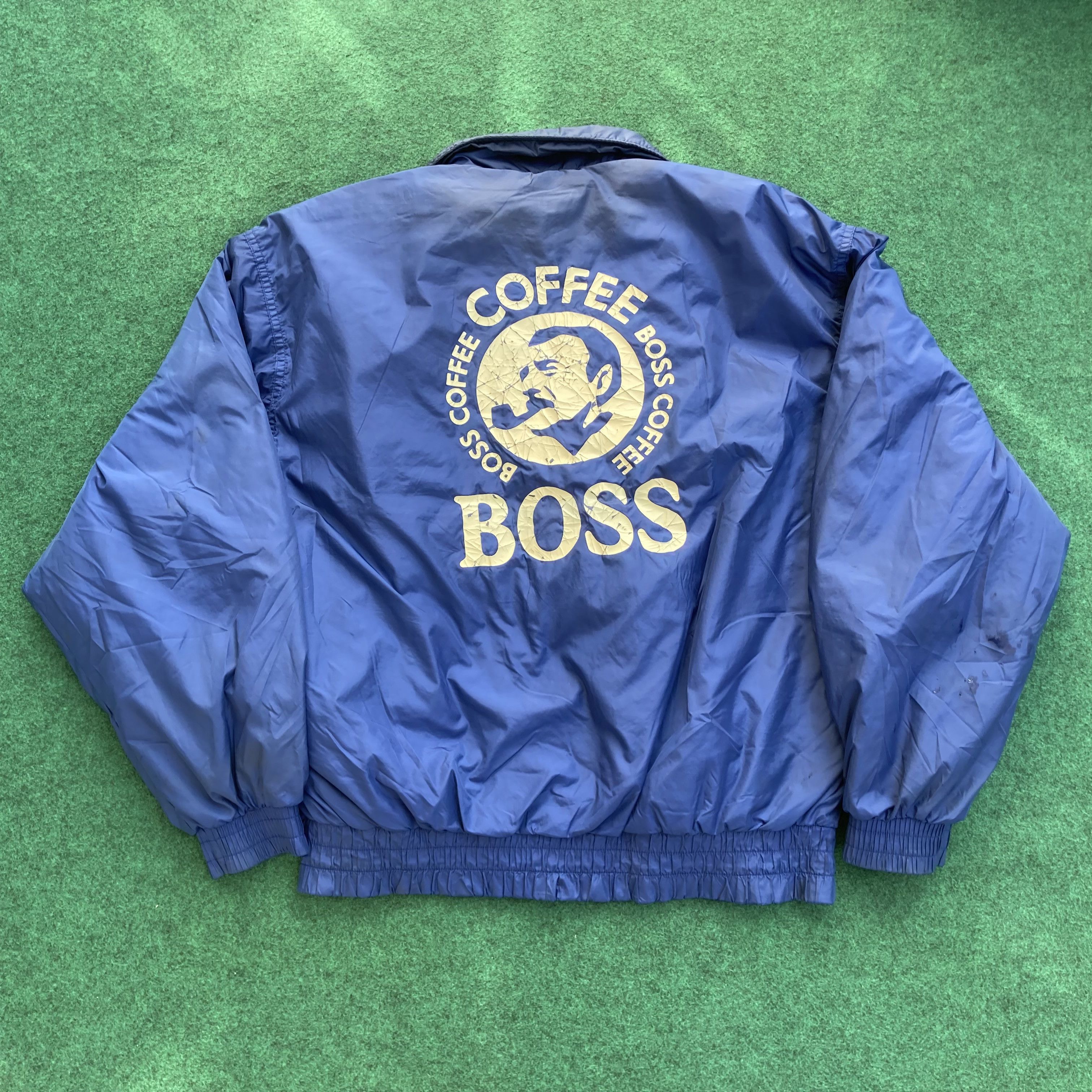 Vintage Boss Coffee Bomber 90s Jacket Suntory Boss Coffee Jacket | Grailed
