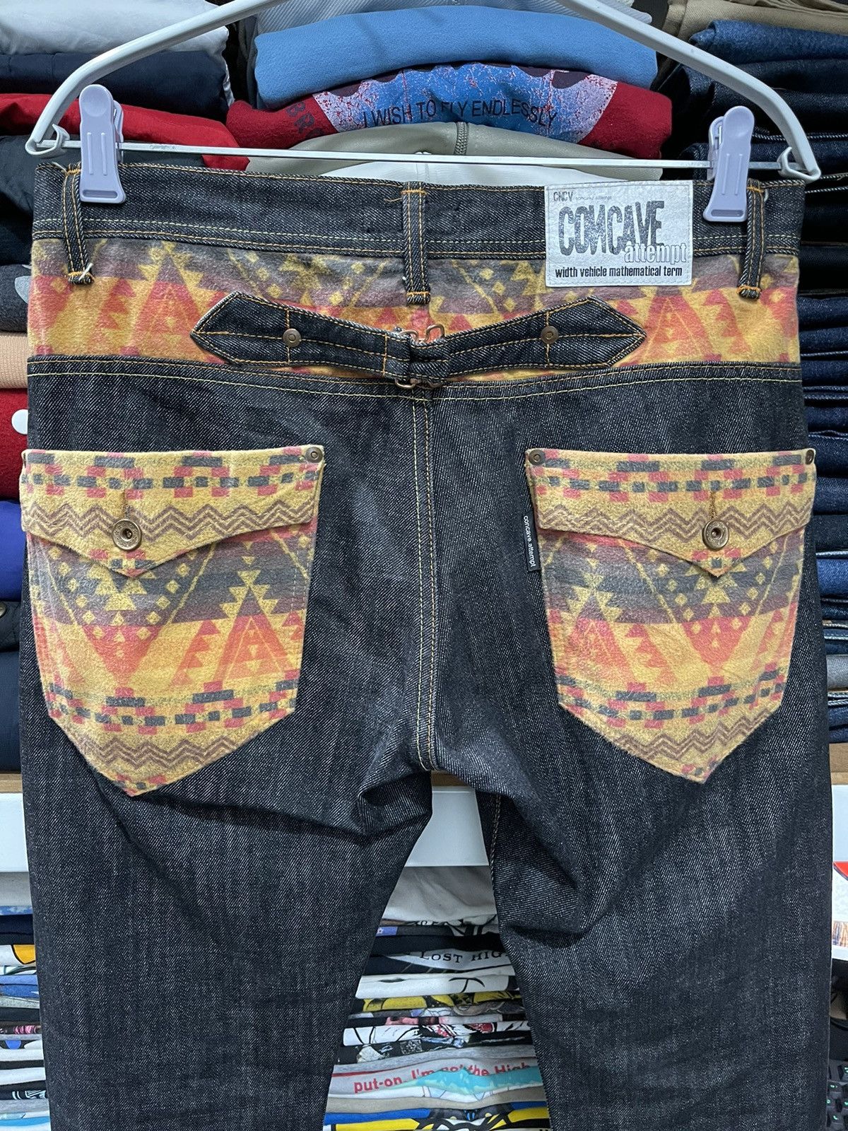 Archival Clothing Rare Concave Attempth CNCV Buckle Back Jeans | Grailed