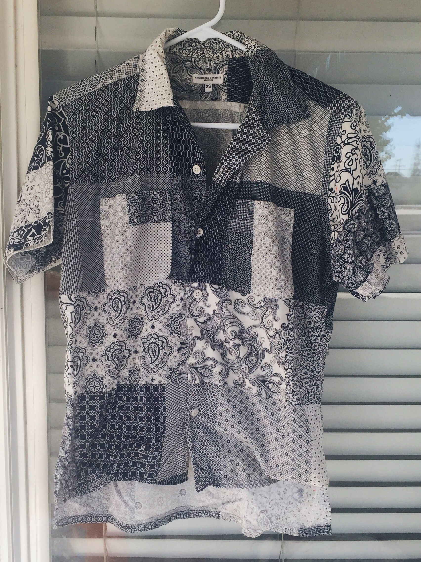 Engineered Garments blue pattern shirt | Grailed