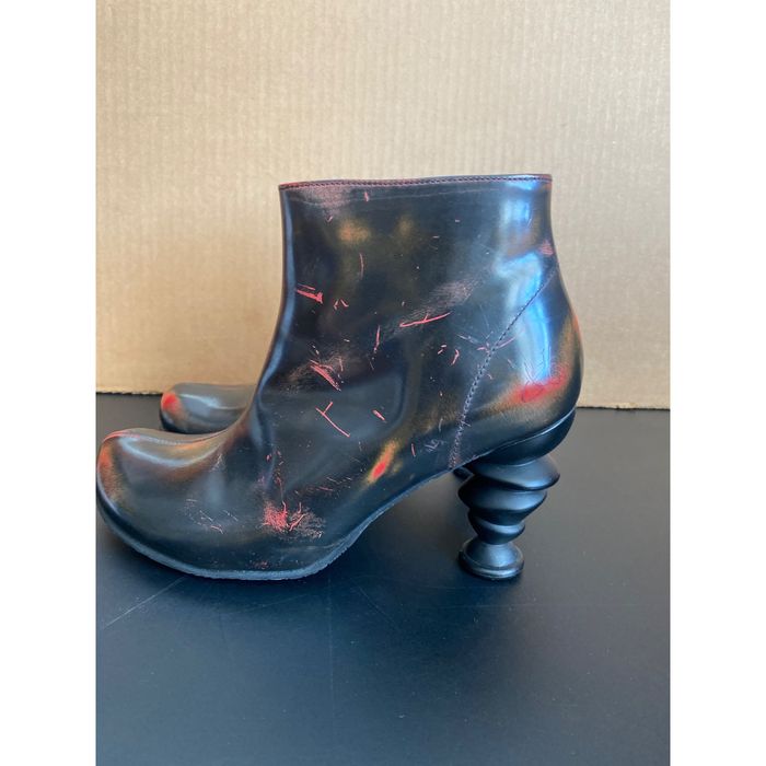 John Fluevog John Fluevog Women's Rockstar Nuumite Booties Black Red ...