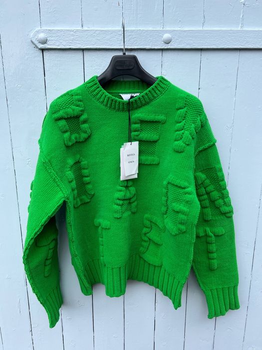 Bottega Veneta Parakeet Green Alphabet Chenille Knitted Sweater | Grailed