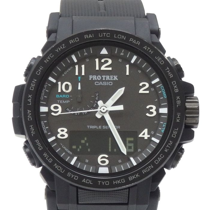 Casio Casio Watch Protrek Men's Tough Solar Resin SS Soft Urethane Belt ...