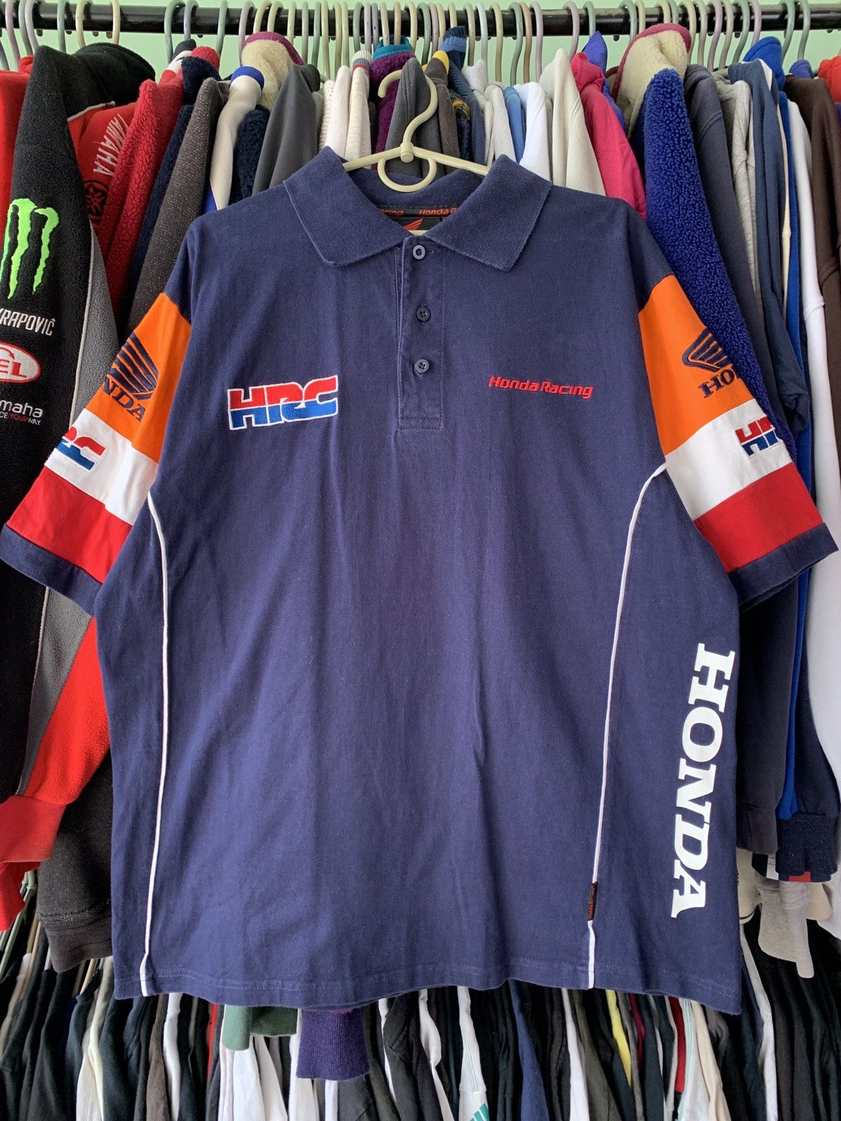 Honda × Racing × Vintage VINTAGE HONDA RACING HRC RALLY POLO TEE SHIRT ...