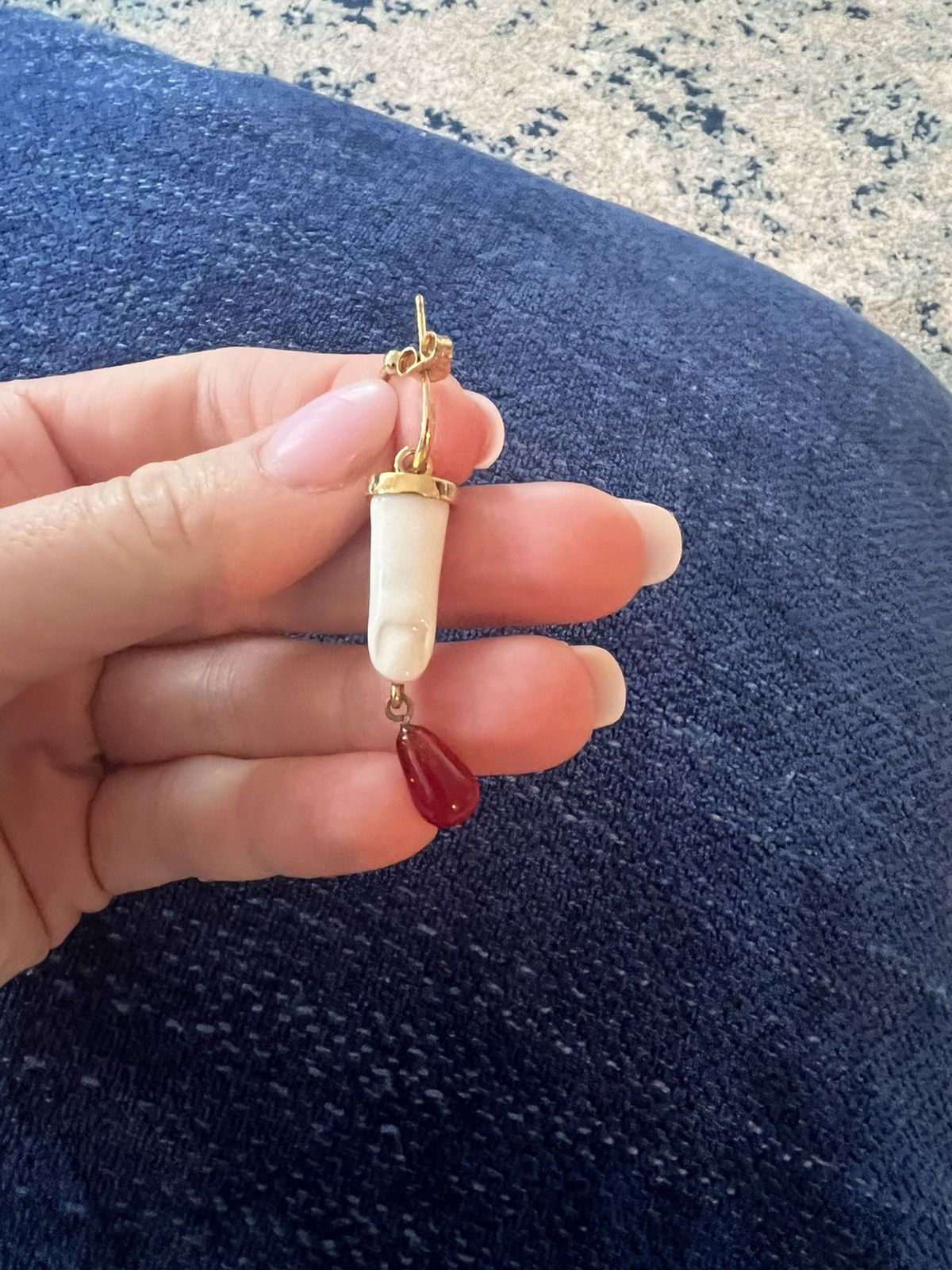 ANDRESGALLARDO Blood drop sing earring | Grailed