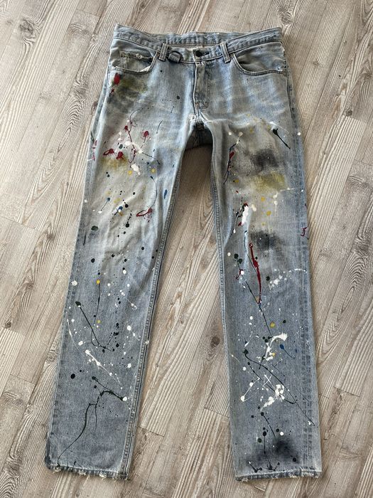 Number (N)ine Number (Nine SS06 Paint Splatter Denim | Grailed