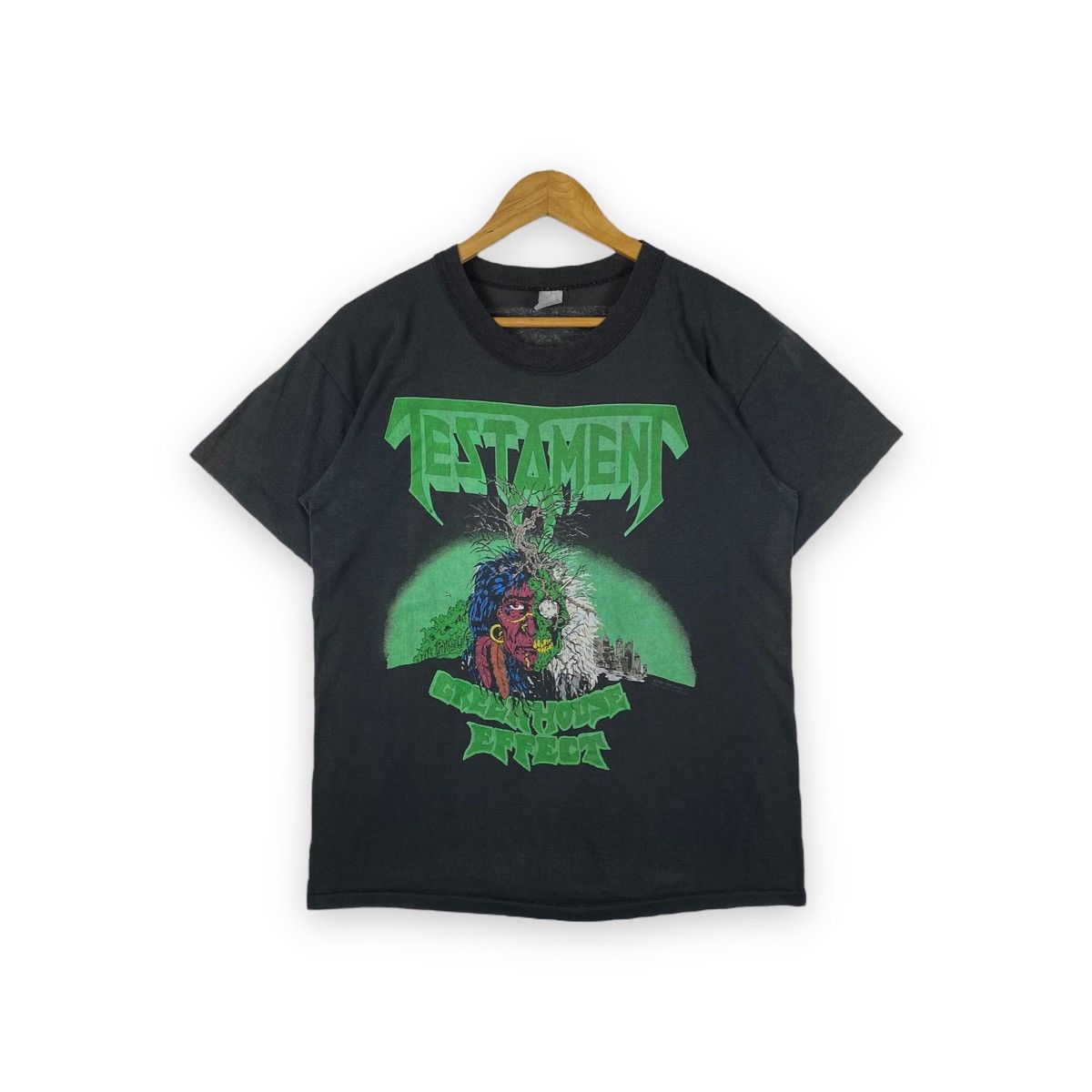 Vintage VINTAGE 1989 TESTAMENT BAND GREENHOUSE EFFECT TOUR T SHIRT ...