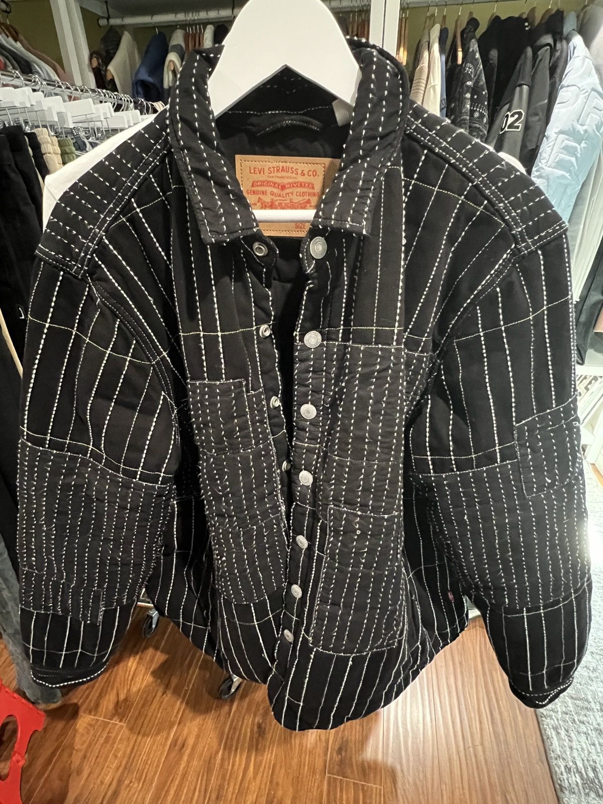 DENIM TEARS Denim Tears peace patchwork padded Jacket | Grailed