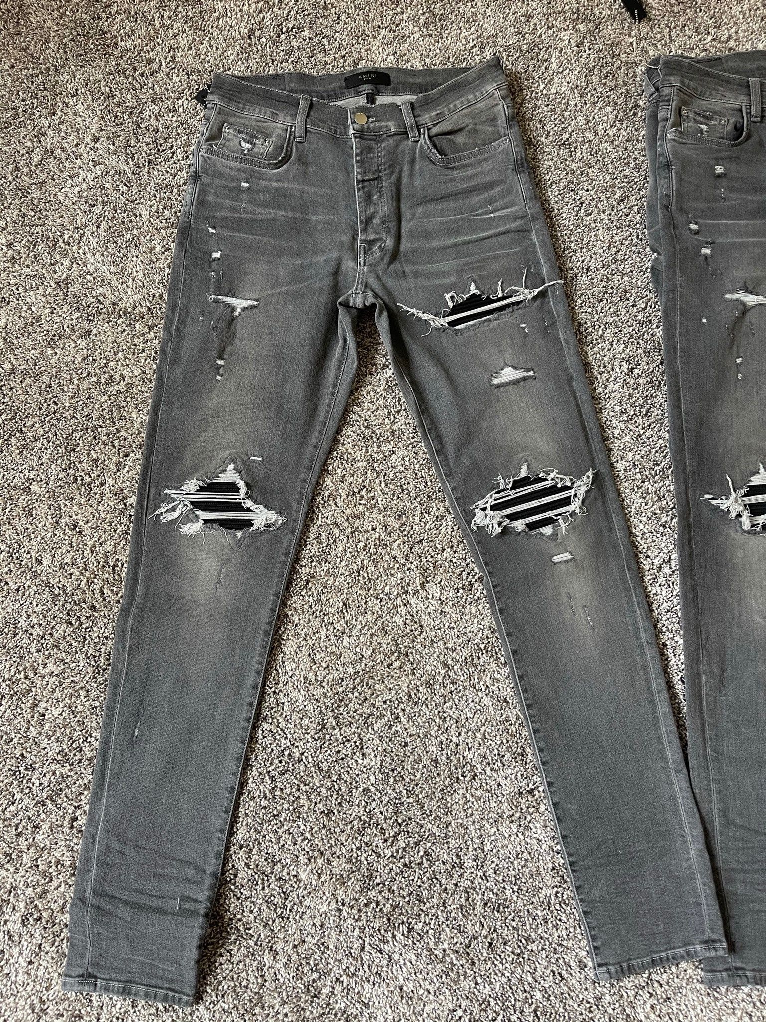 Amiri Classic Grey MX1 Suede Jeans | Grailed