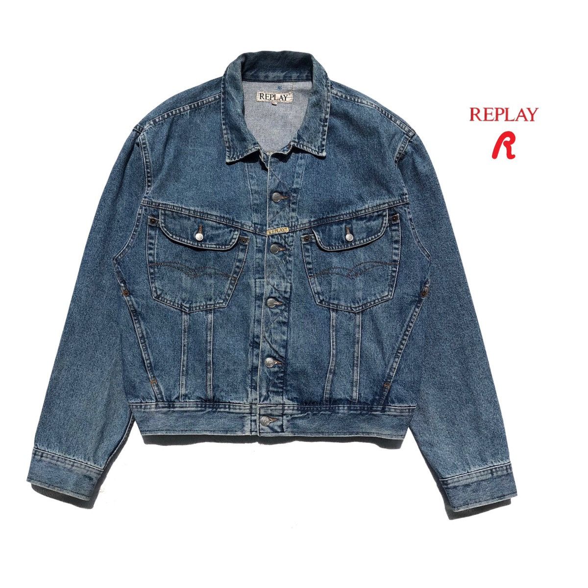 Denim Jacket × Replay × Vintage Vintage REPLAY Trucker Denim Jacket ...