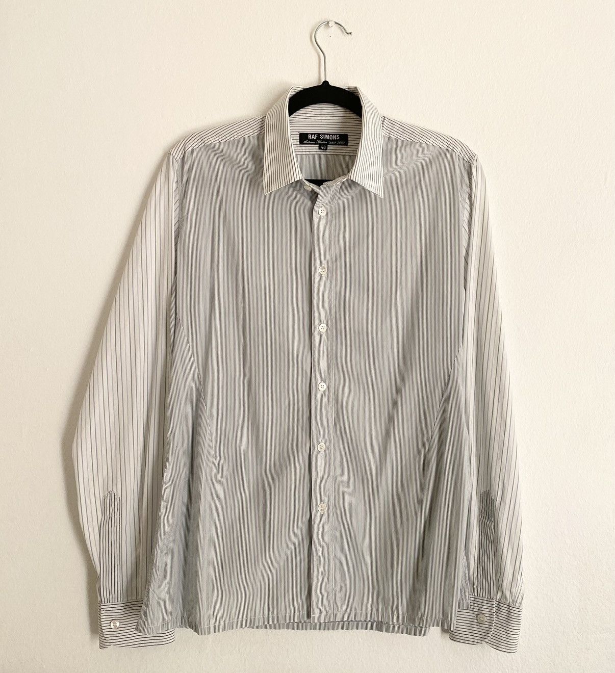 Raf Simons Raf Simons Archive AW01 "Riot!" Striped Button Up Shirt ...