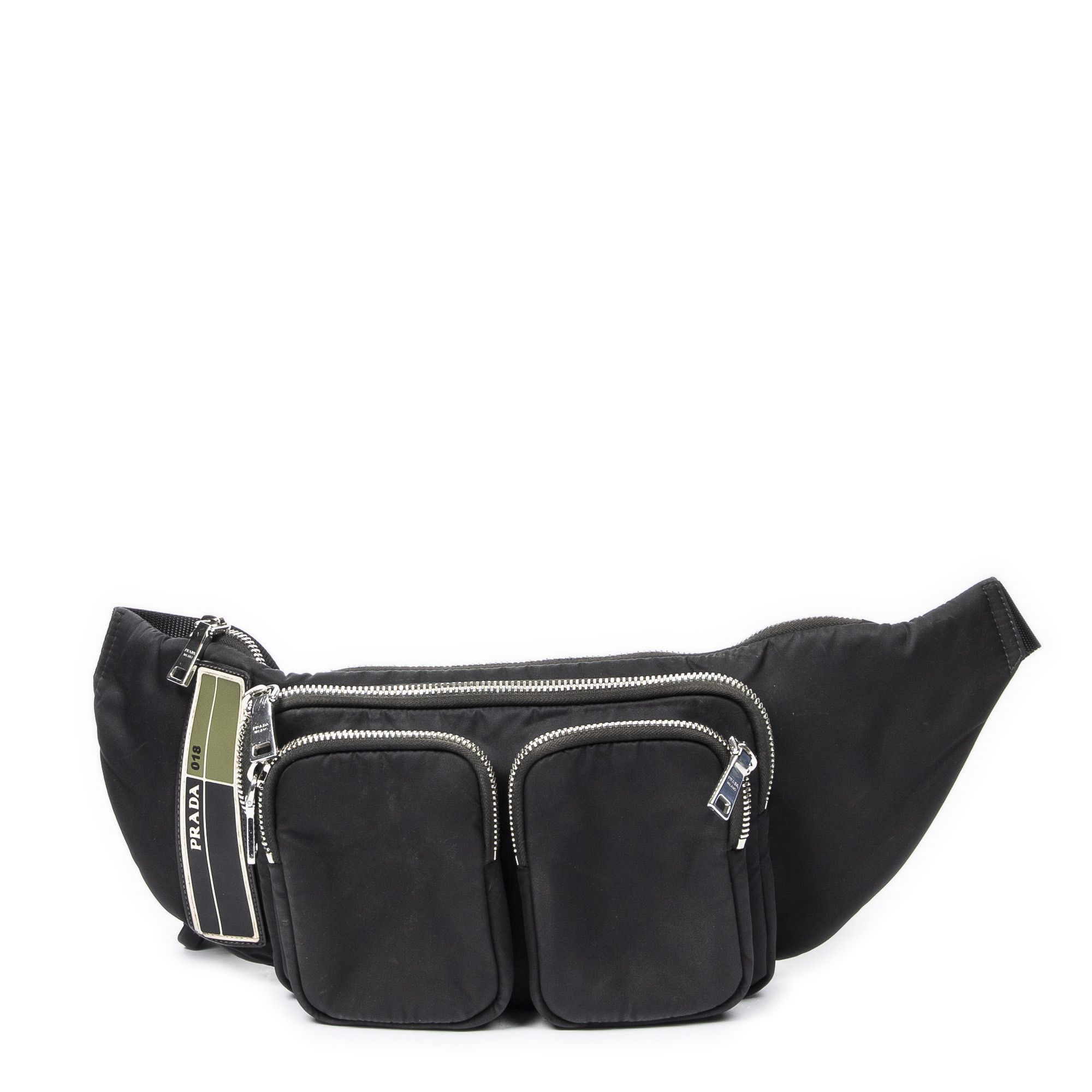 Prada 018 Waist Bag in Black Nylon Canvas | Grailed