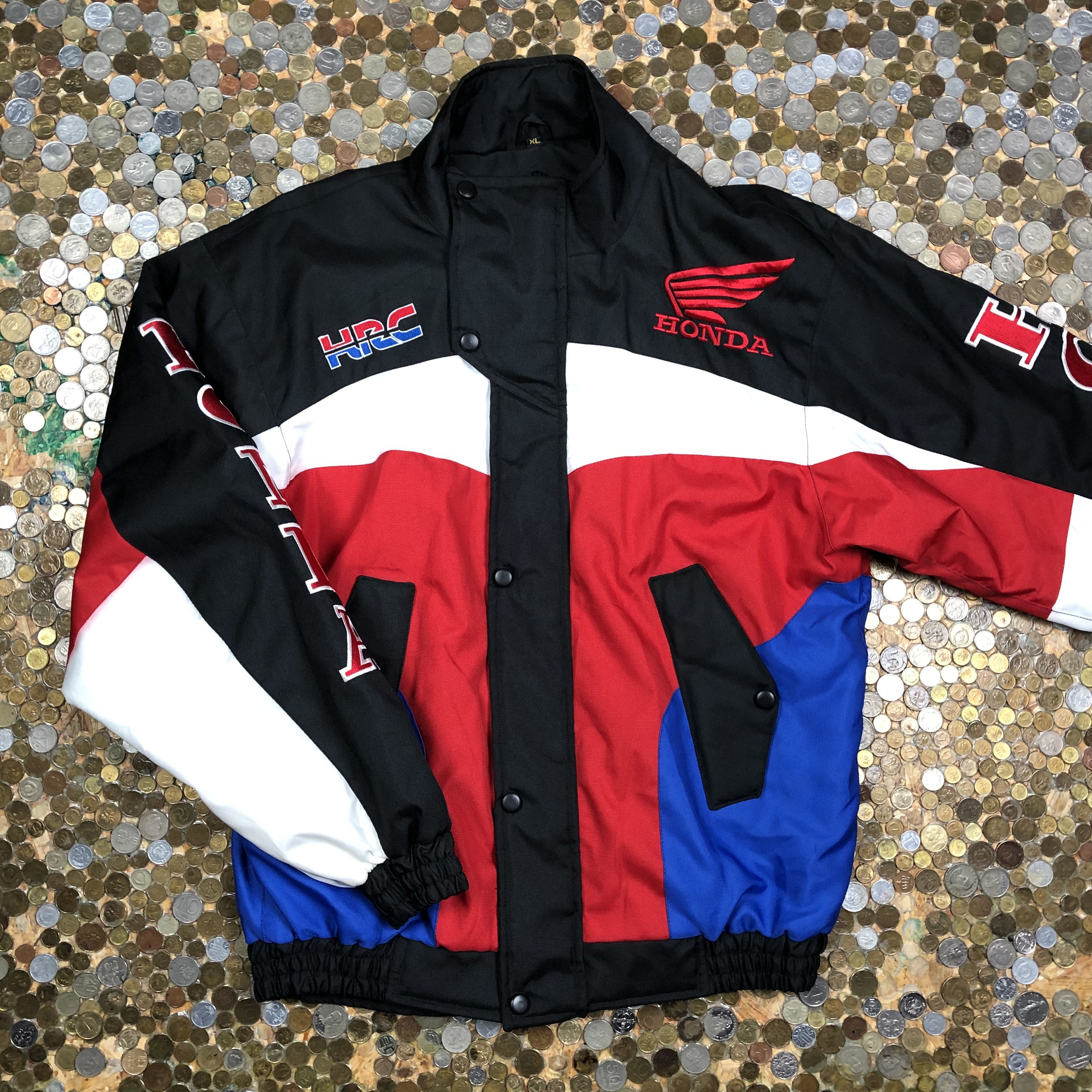 Honda × Vintage Vintage Honda moto Race Bomber Jacket 90's | Grailed
