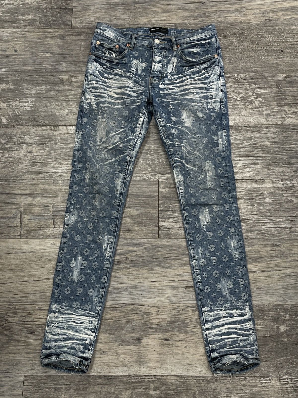 Purple Brand Monogram Heavyweight Waxed Monogram Purple Jeans | Grailed