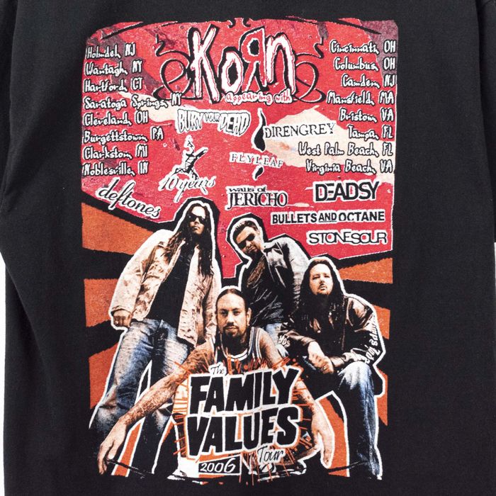 Vintage 2006 KORN Family Values Tour T-Shirt Fits Large Band Music ...