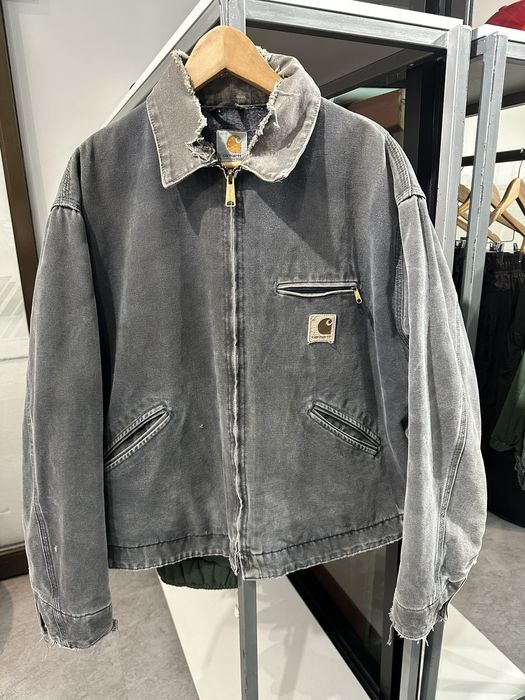 Vintage Carhartt Detroit Jacket Faded Distressed | Grailed