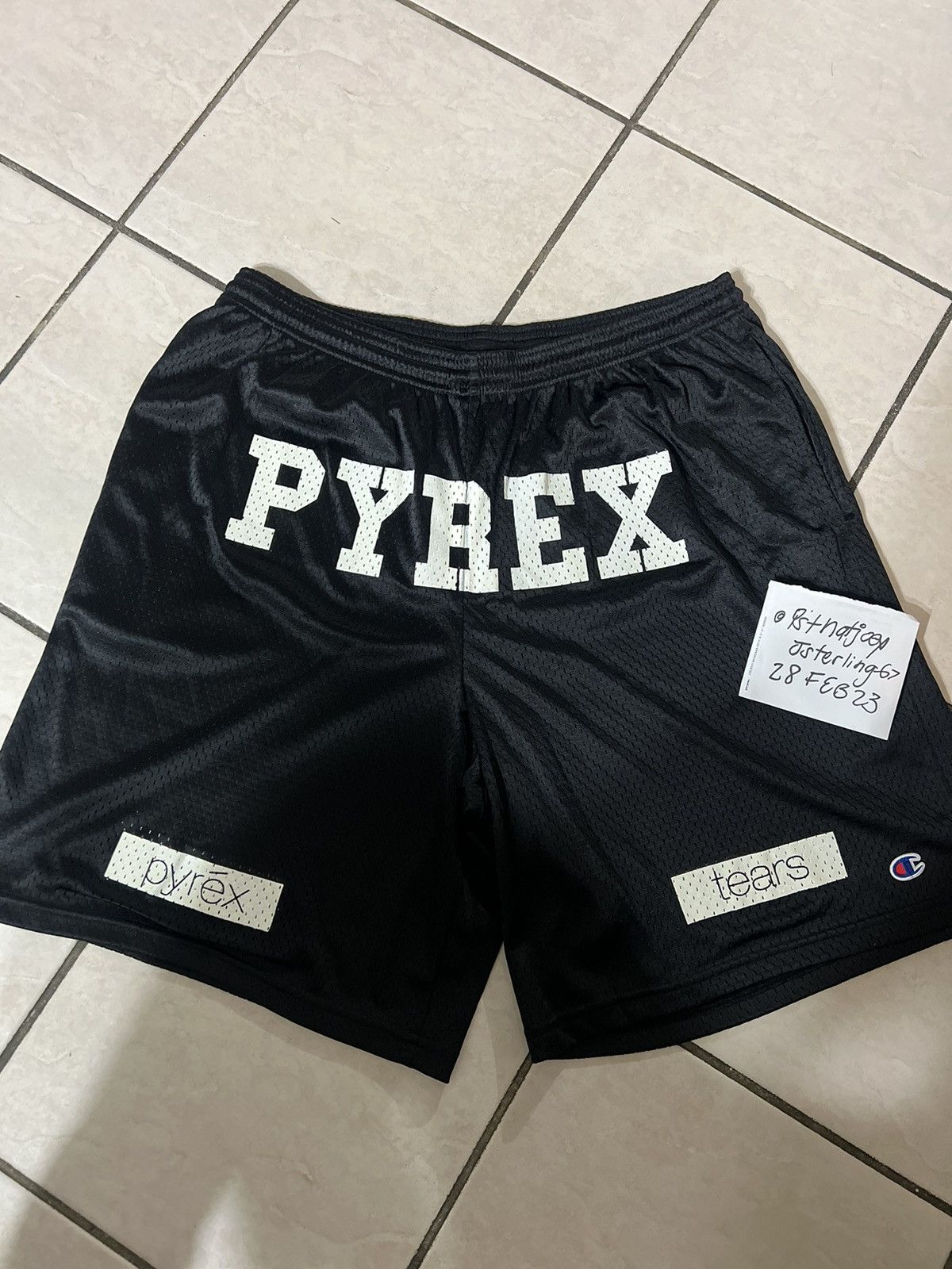 Champion × DENIM TEARS × Pyrex Vision Denim Tears x Pyrex Shorts sz XL ...