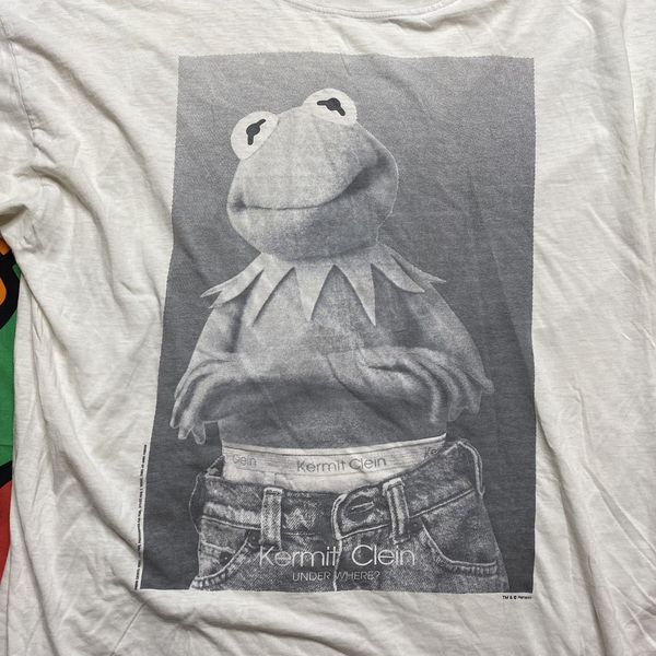 Calvin Klein VINTAGE 90s KERMIT CLEIN X CALVIN KLEIN DESIGN T-SHIRT ...