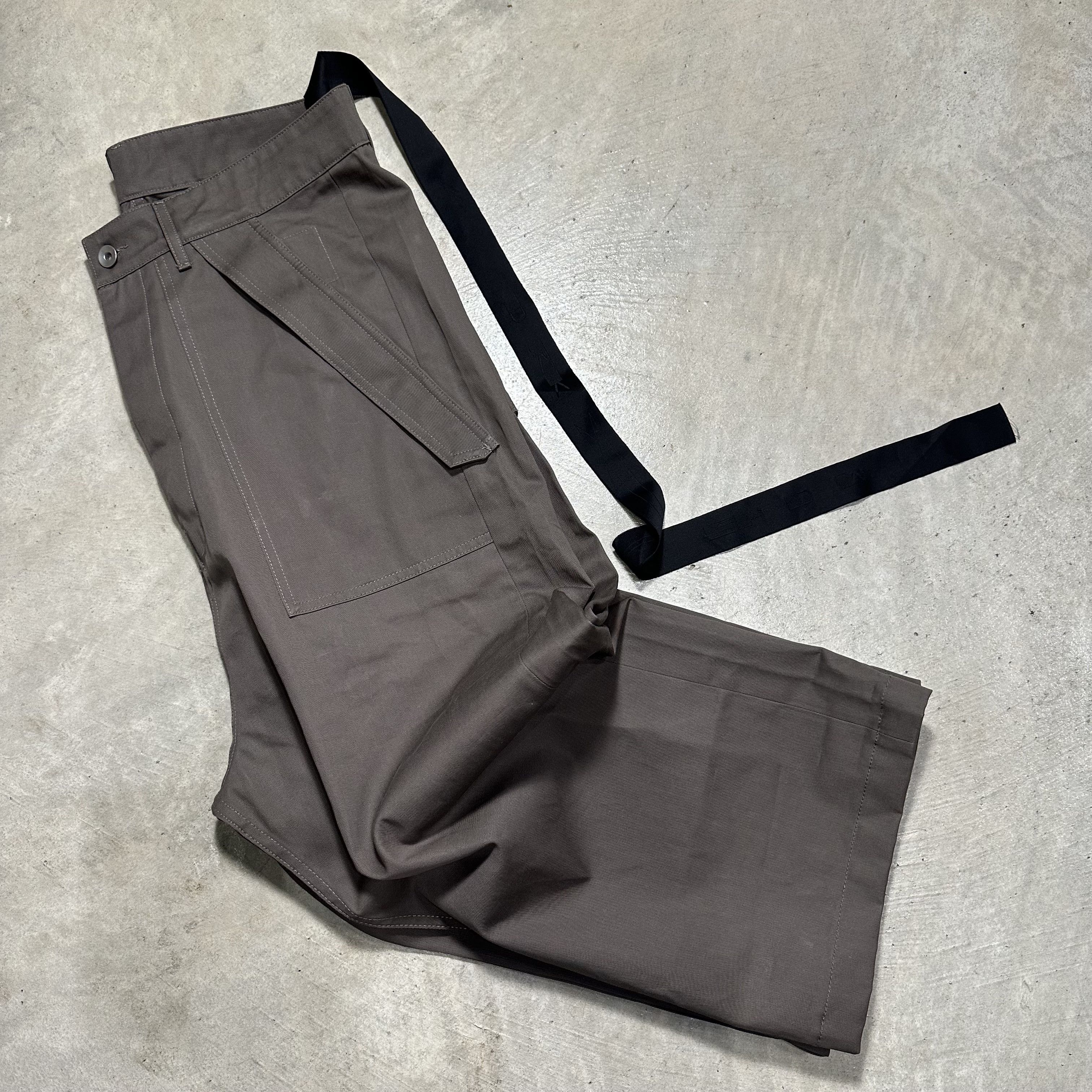 Rick Owens Rick Owens DRKSHDW Flap-Pocket Loose-Fit Trousers Dust | Grailed