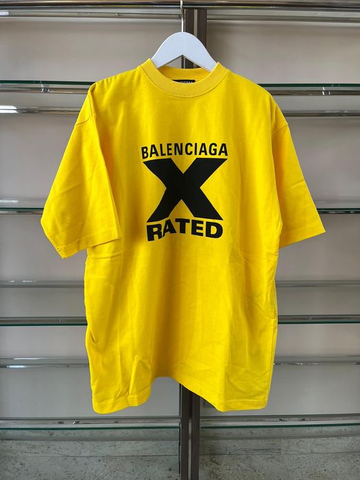Balenciaga X Rated T-Shirt, SS in Yellow | Grailed