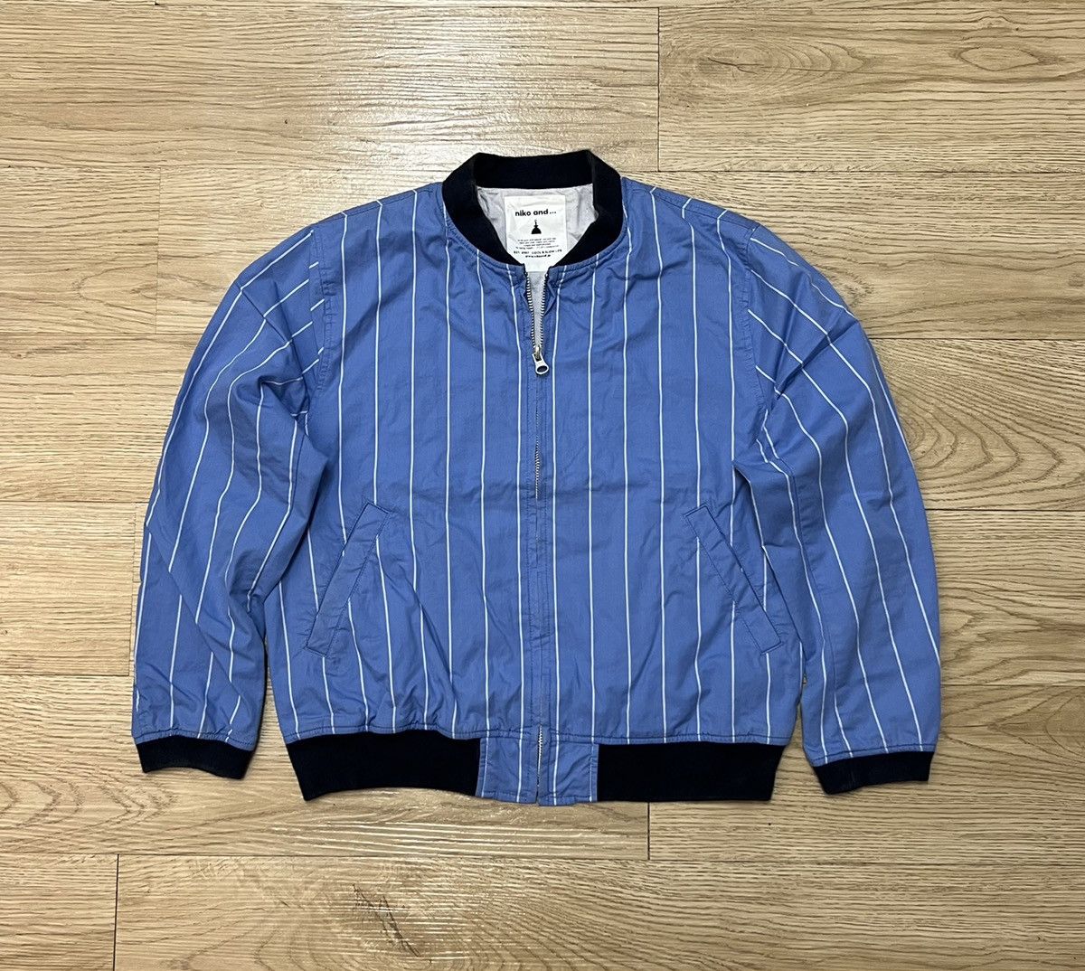 Bomber Jacket × Japanese Brand NICO AND Japan Striped Bomber Jacket ...