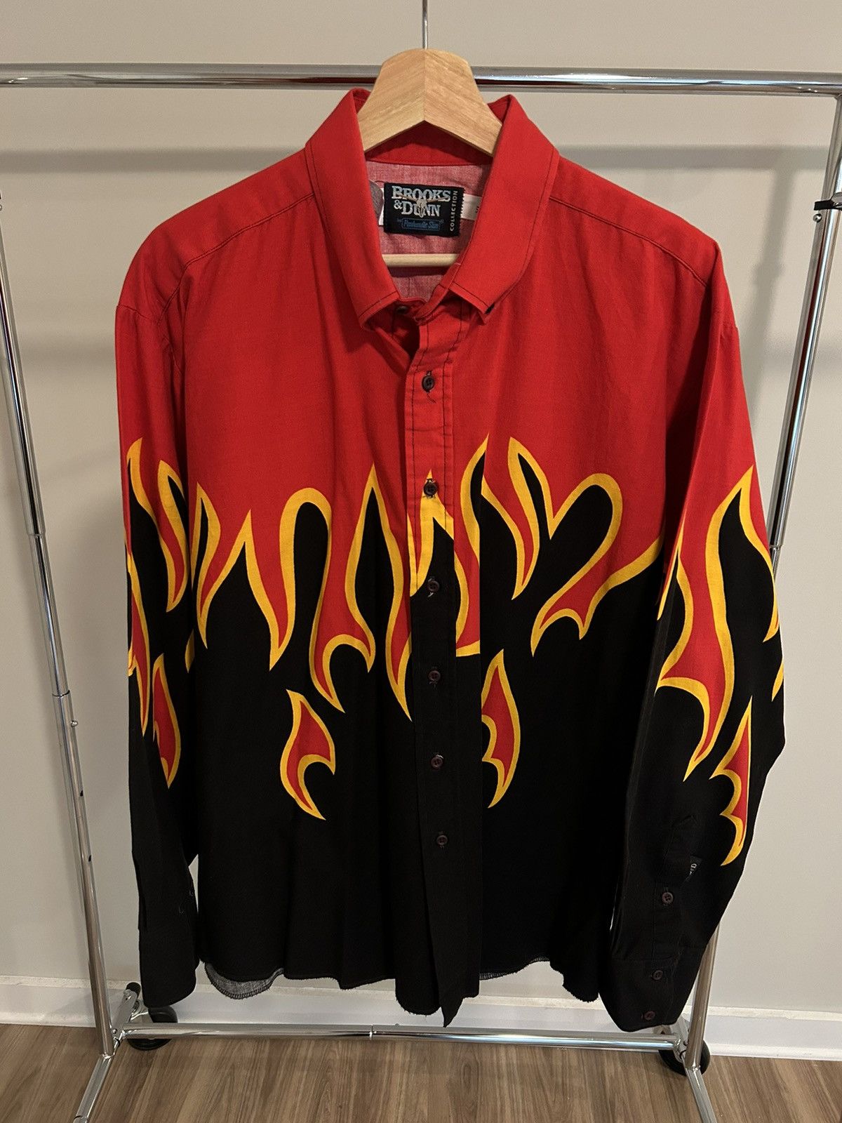 Panhandle Slim × Vintage Vintage 90s Brooks & Dunn Flames Western ...