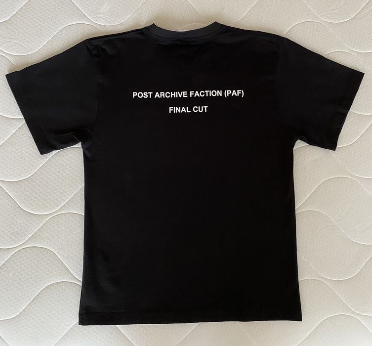 POST ARCHIVE FACTION (PAF) PAF T-SHIRT FINAL CUT SLEEVE 1/2 RIGHT ...
