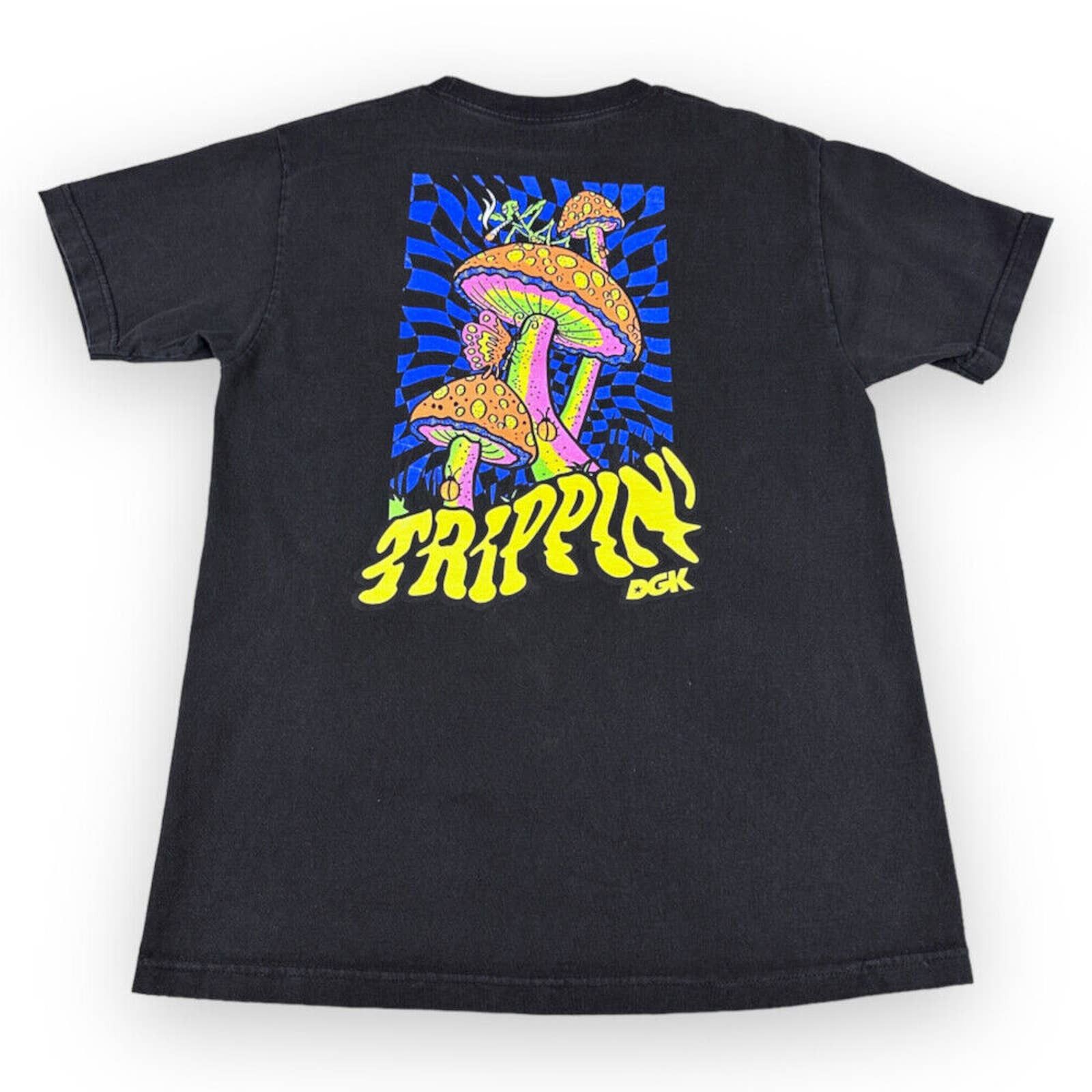 DGK Mushroom Trippin' DGK T-Shirt shroom blacklight poster art | Grailed