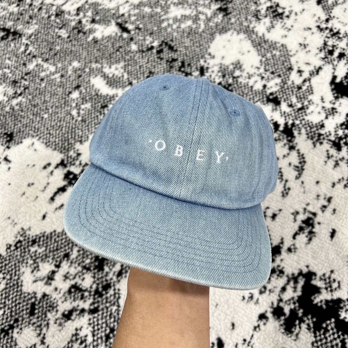 Vintage OBEY STREETWEAR CAP HAT IN DENIM BLUE WASH | Grailed