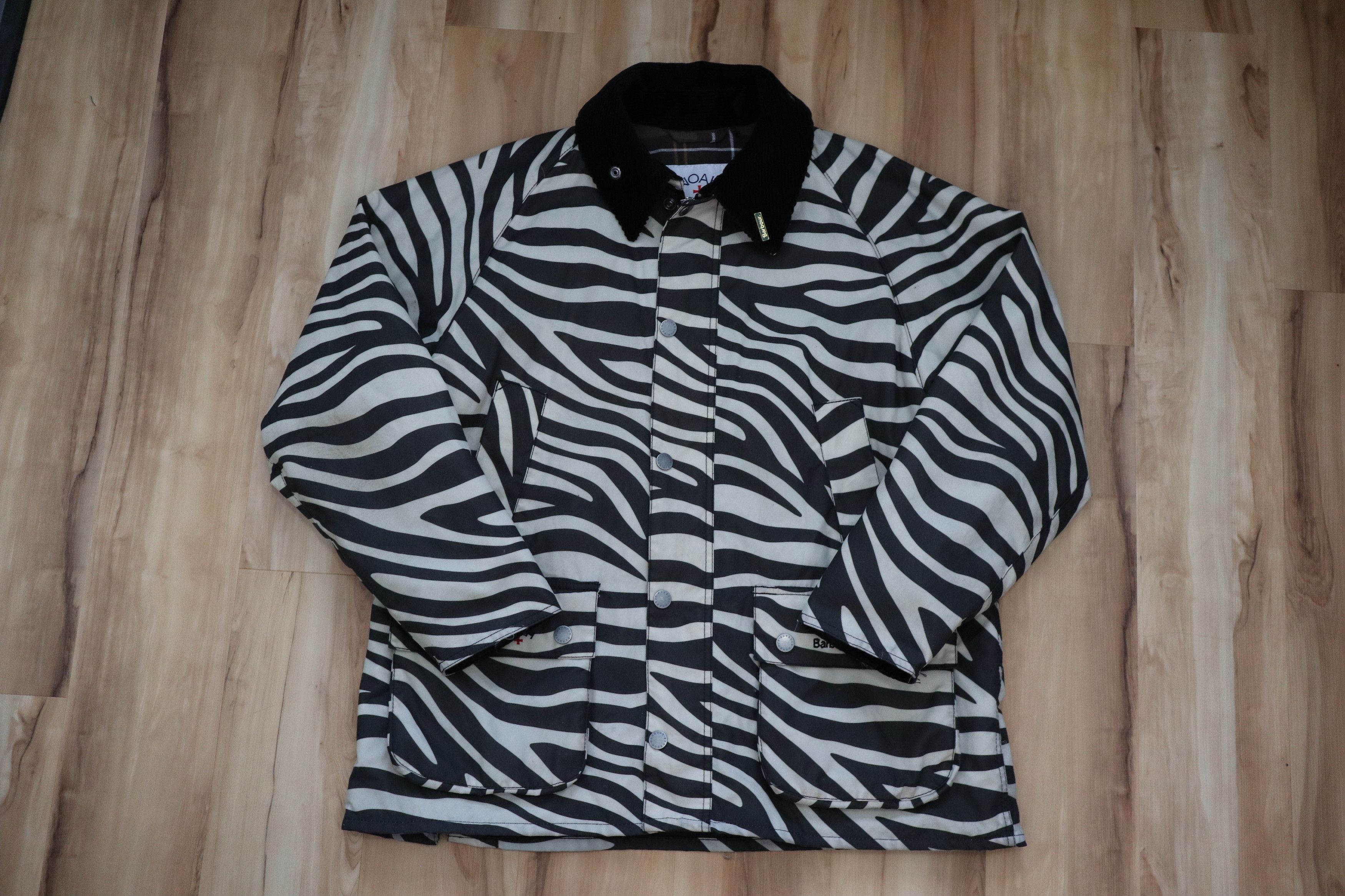 Barbour × Noah Noah x Barbour Zebra Print Bedale Waxed Jacket | Grailed