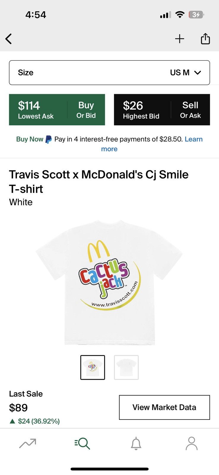 Travis Scott Travis Scott x McDonalds Cj Smile T-shirt | Grailed